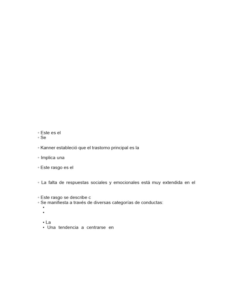 Características del Autismo según Kanner y Asperger | PDF | Autismo ...