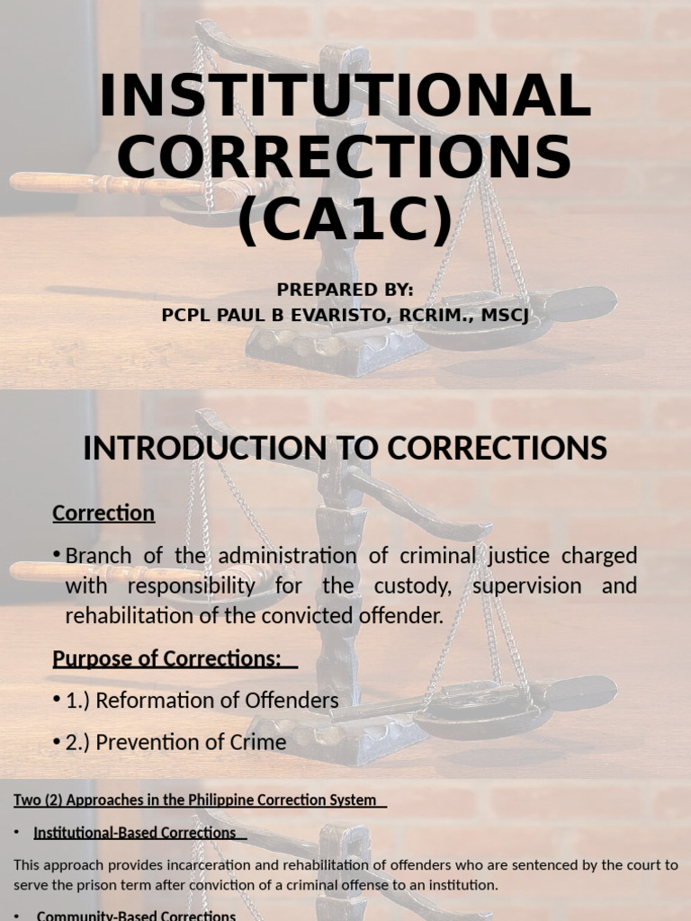 Overview of Philippine Corrections System | PDF | Prison | Crimes