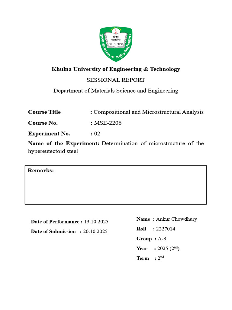 Hypereutectoid Steel Microstructure Analysis | PDF | Heat Treating | Steel