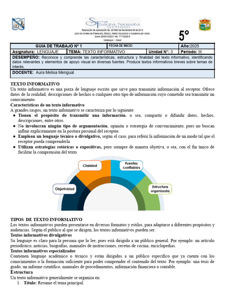 Características del Texto Informativo | PDF | Reciclaje | Información
