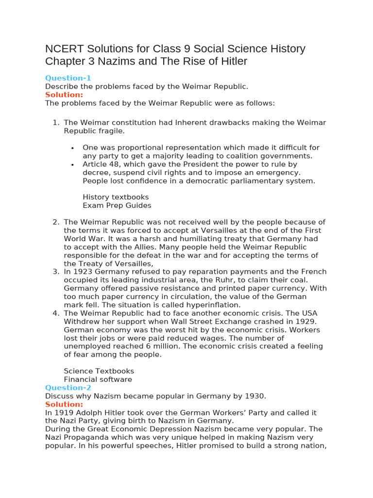 Rise of Nazism in Germany | PDF | Weimar Republic | Nazism
