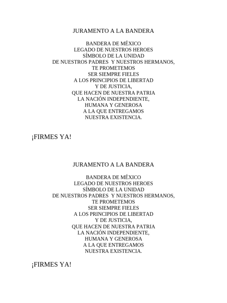Juramento a la Bandera de México | PDF