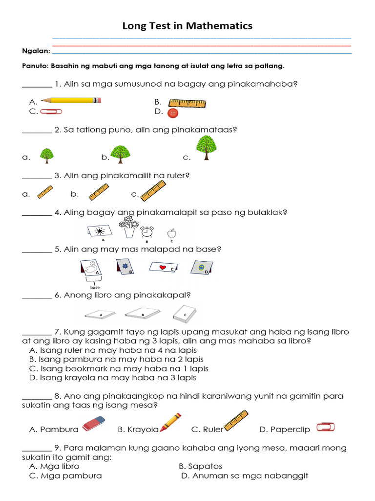 Math Tagalog 1 | PDF