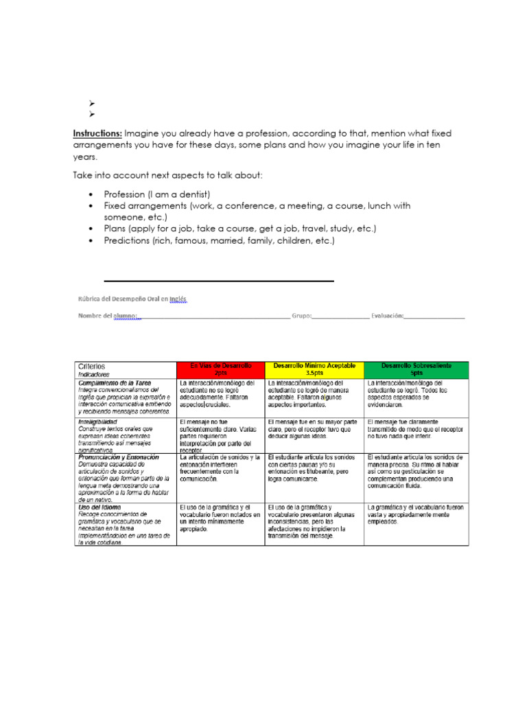 A2.1 Speaking Test Guidelines | PDF