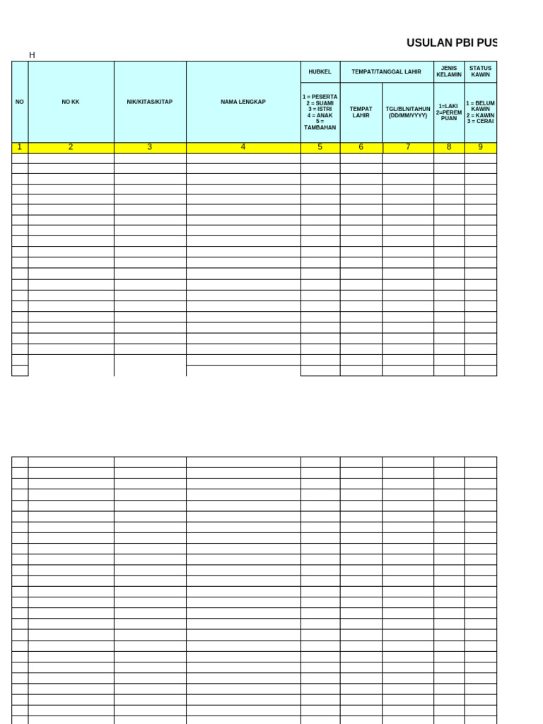 Format Usulan Bpjs 2024juwok | PDF