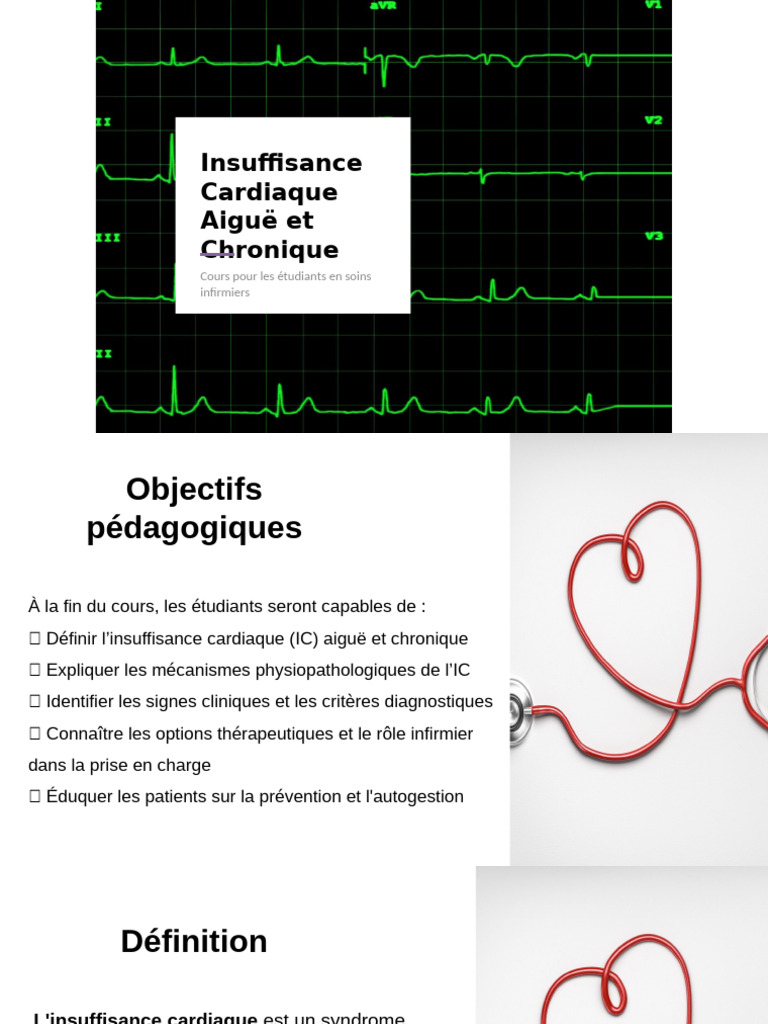 Insuffisance Cardiaque : Cours Infirmiers | PDF | Insuffisance ...