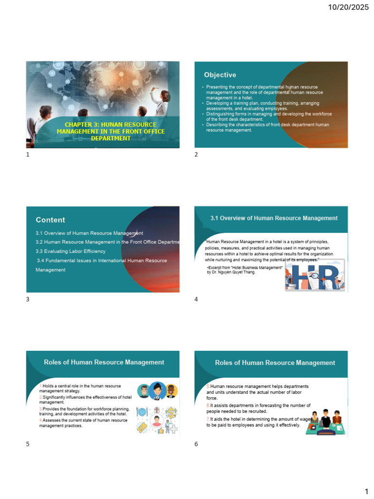Human Resource Management in Hotels | PDF | Recruitment | Human Resources