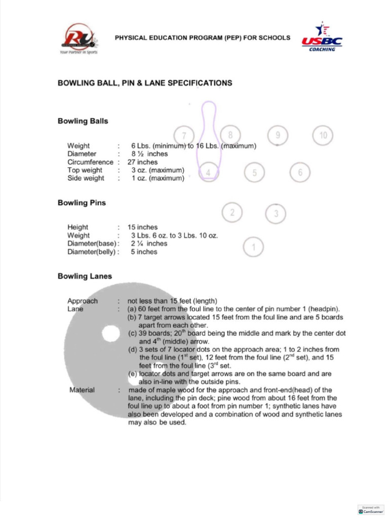 Bowling Specifications and Etiquette | PDF
