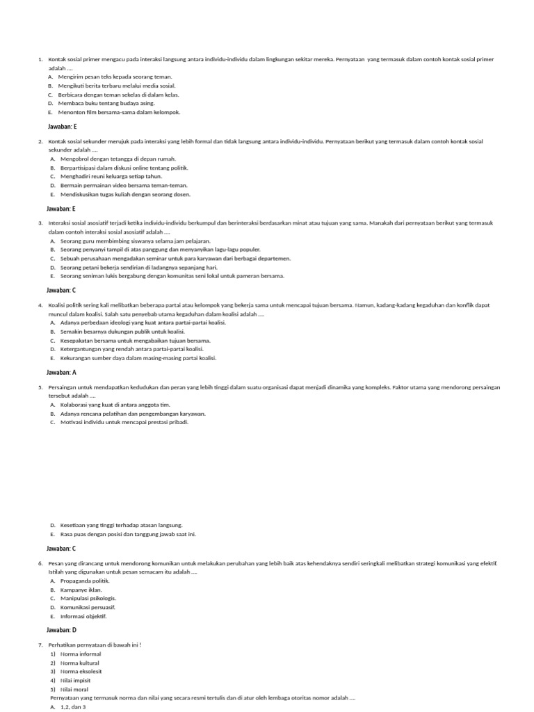 soal UTAMA B.ELY | PDF