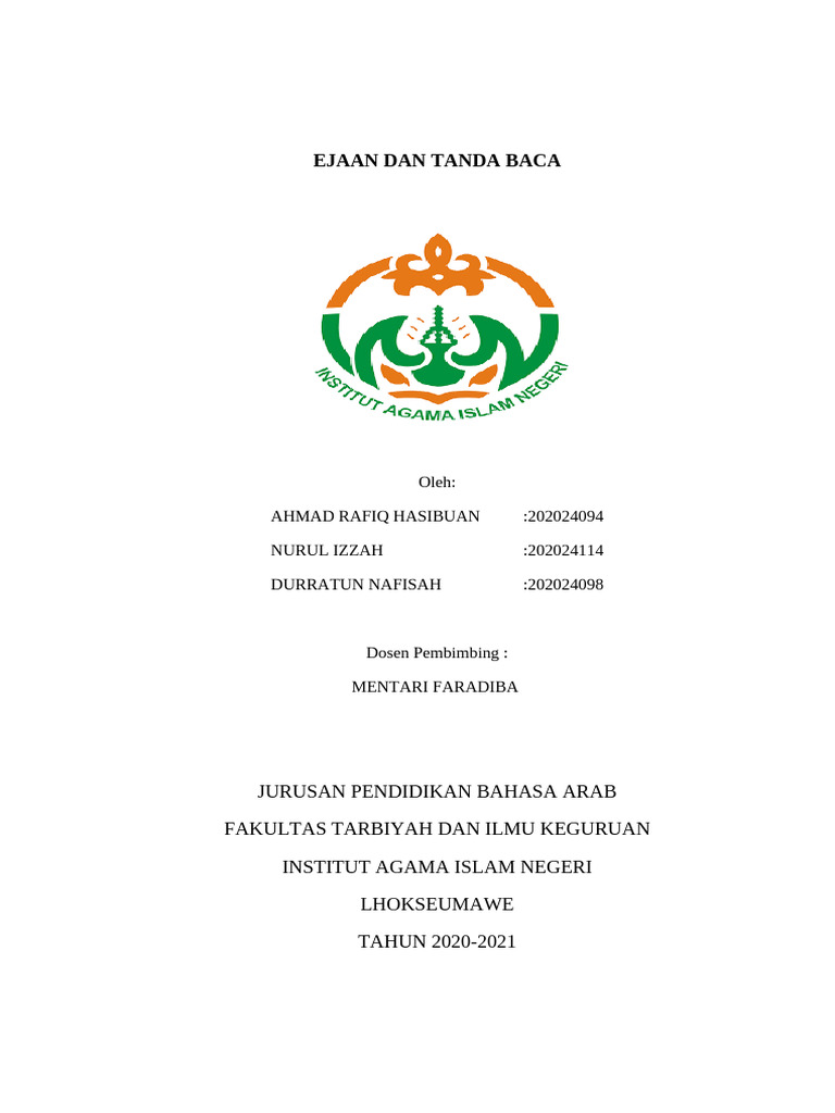 Ejaan Dan Tanda Baca | PDF