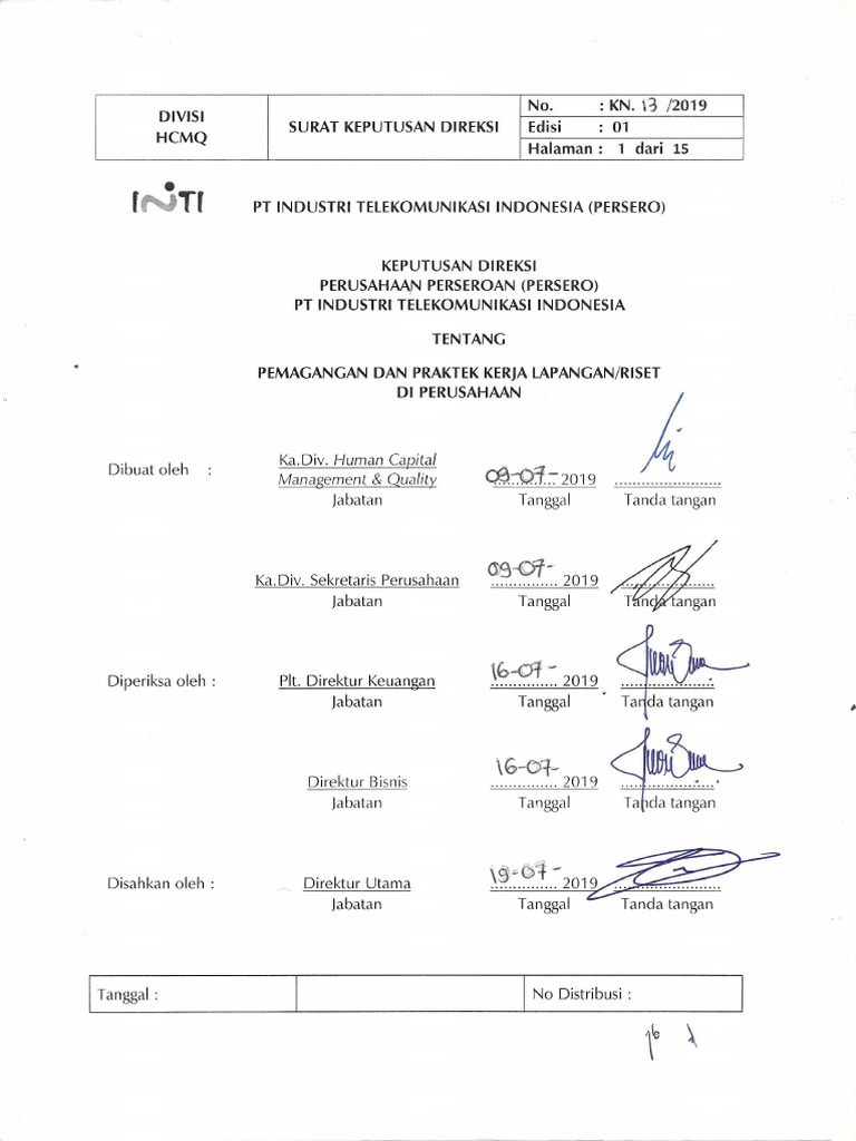 Pedoman Magang PKL Dan Riset | PDF