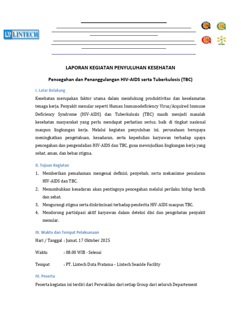 Penyuluhan Kesehatan HIV-AIDS dan TBC | PDF