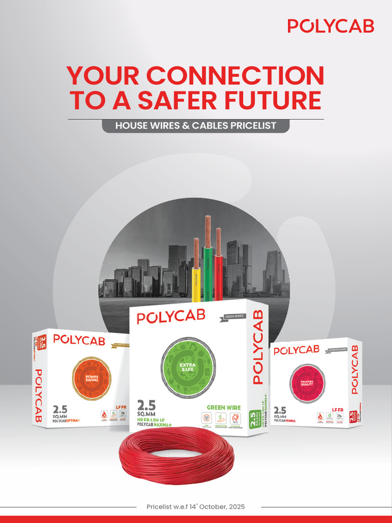 Polycab Wires & Cables Pricelist 2025 | PDF | Electrical Conductor ...
