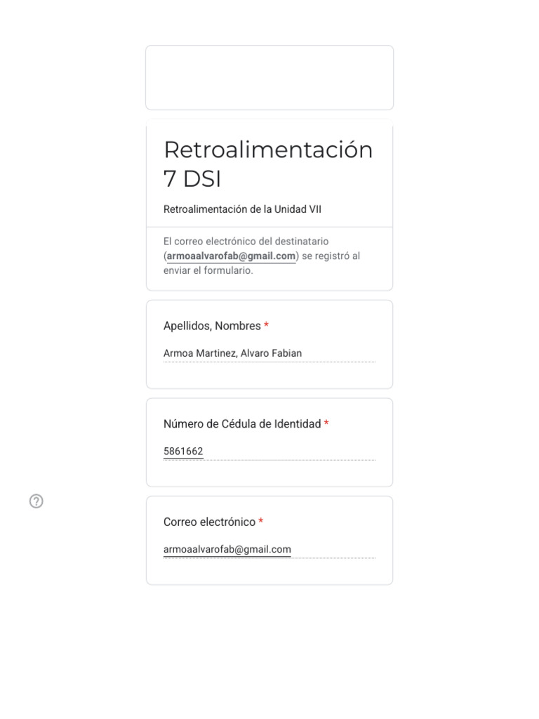 Retroalimentación 7 DSI | PDF | Diseño | Información