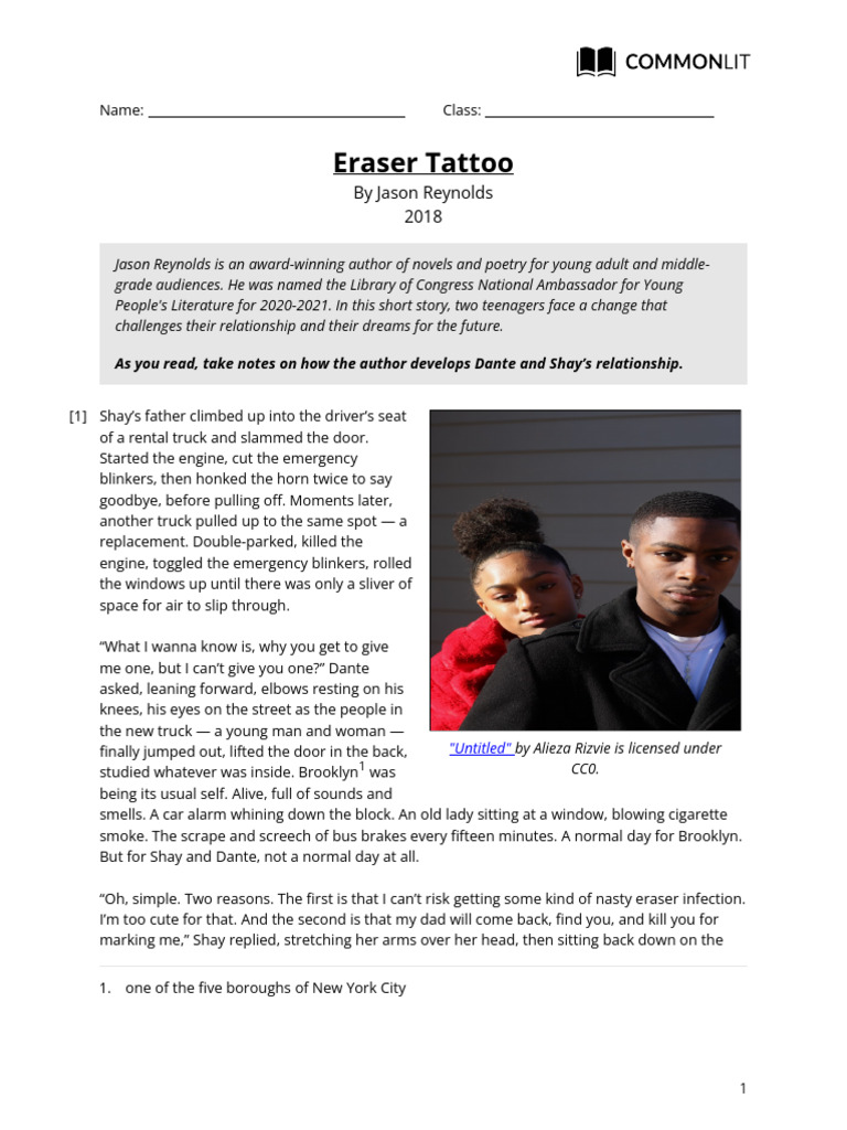 Eraser Tattoo-Student | PDF