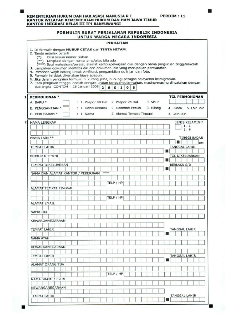 Perdim 11 Paspor Bwi-Ok | PDF