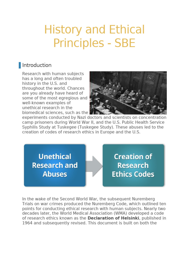 Module 1 History and Ethical Principles | PDF | Autonomy | Informed Consent