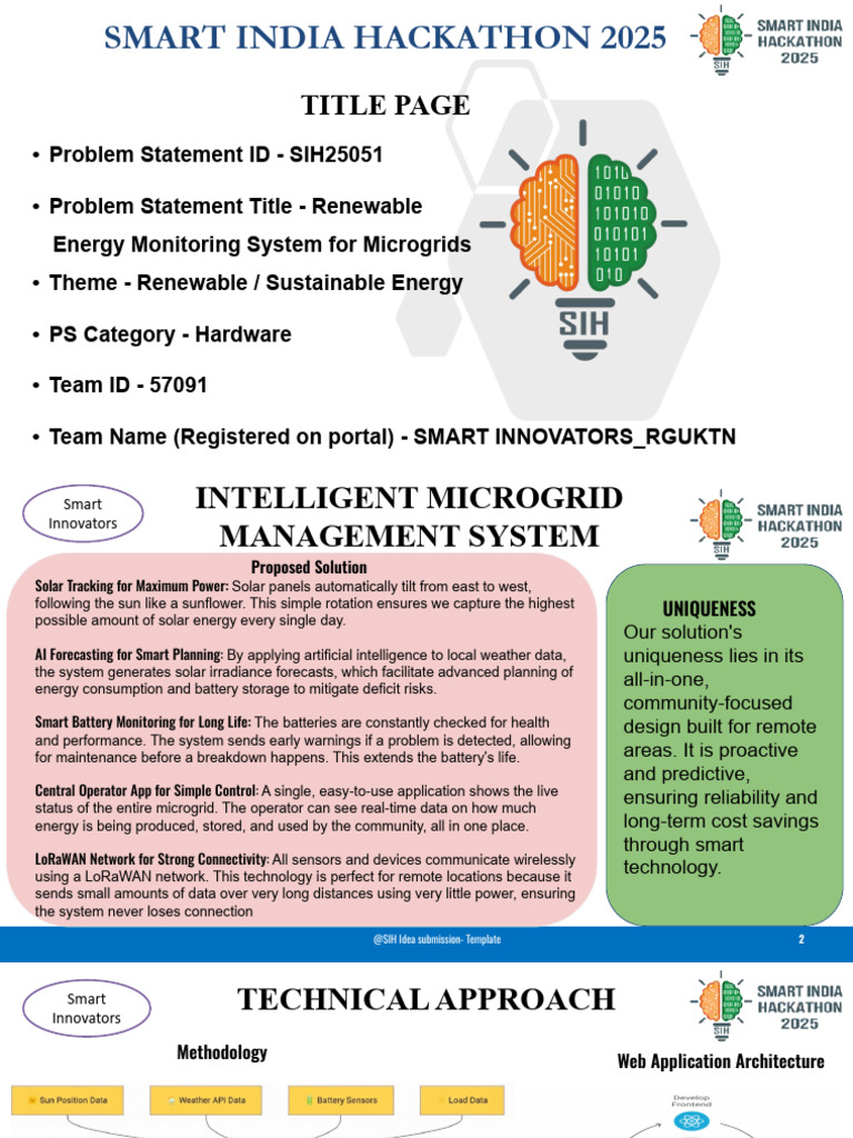 SIH2025 IDEA Presentation | PDF | Solar Panel | Solar Power