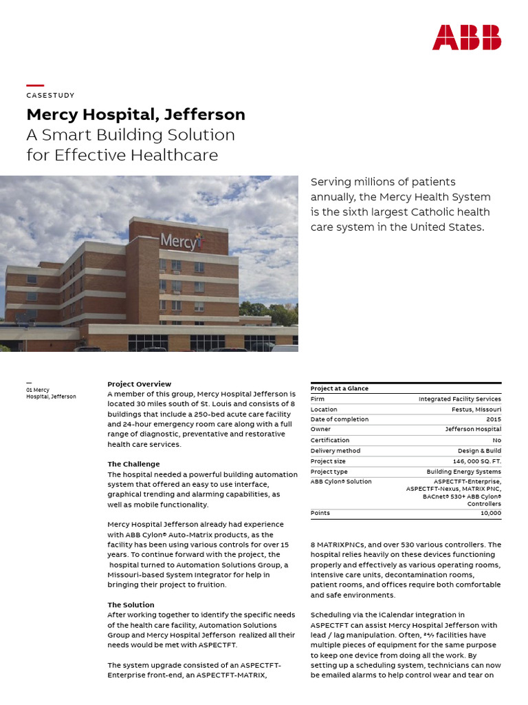 ABB Cylon A4 170301 MercyHospitalJefferson CaseStudy Global 2020 | PDF ...