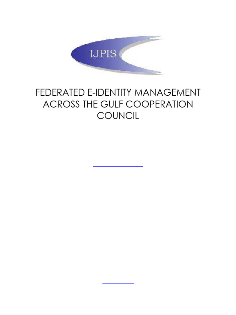 GCC Federated E-Identity Management | PDF | Identity Document | Computing