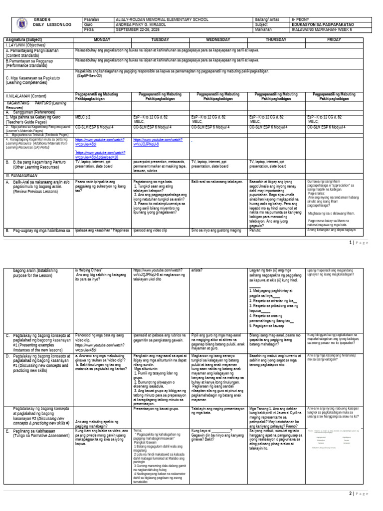I LAYUNIN (Objectives) | PDF