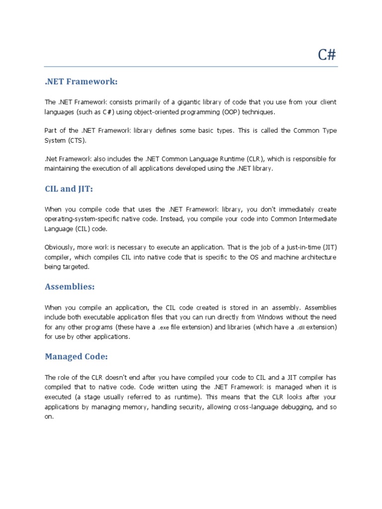 Exe Dll Pdf C Sharp Programming Language Library Computing