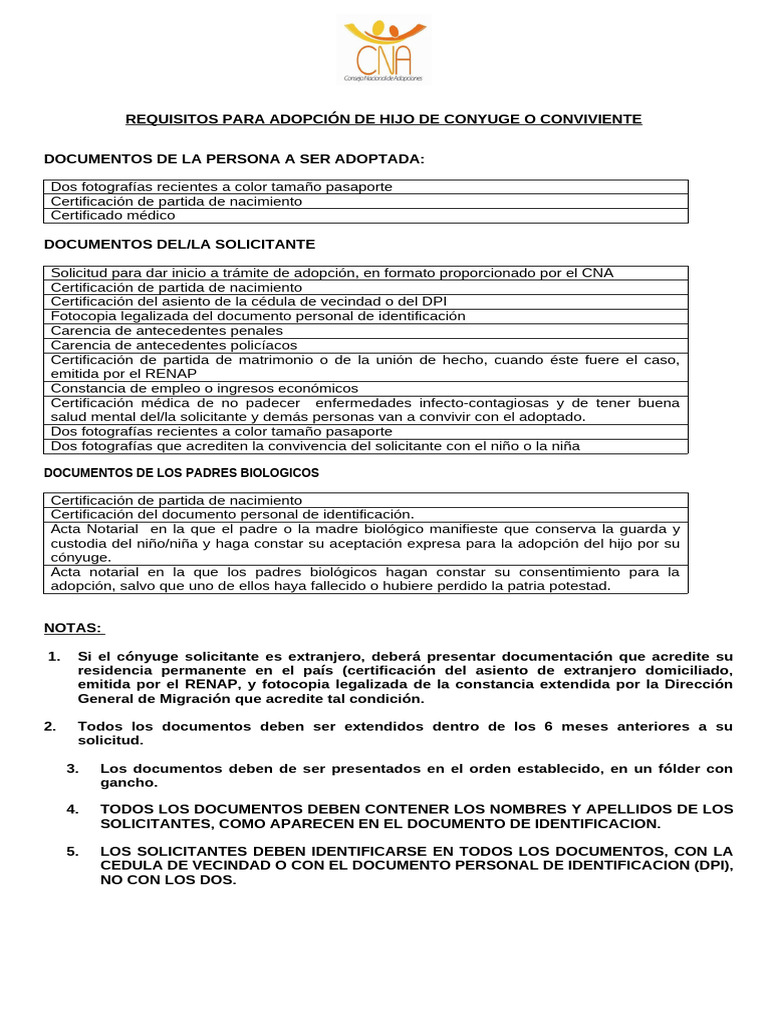 Instructivo Adopciones Guatemala | PDF | Adopción | Certificado de ...