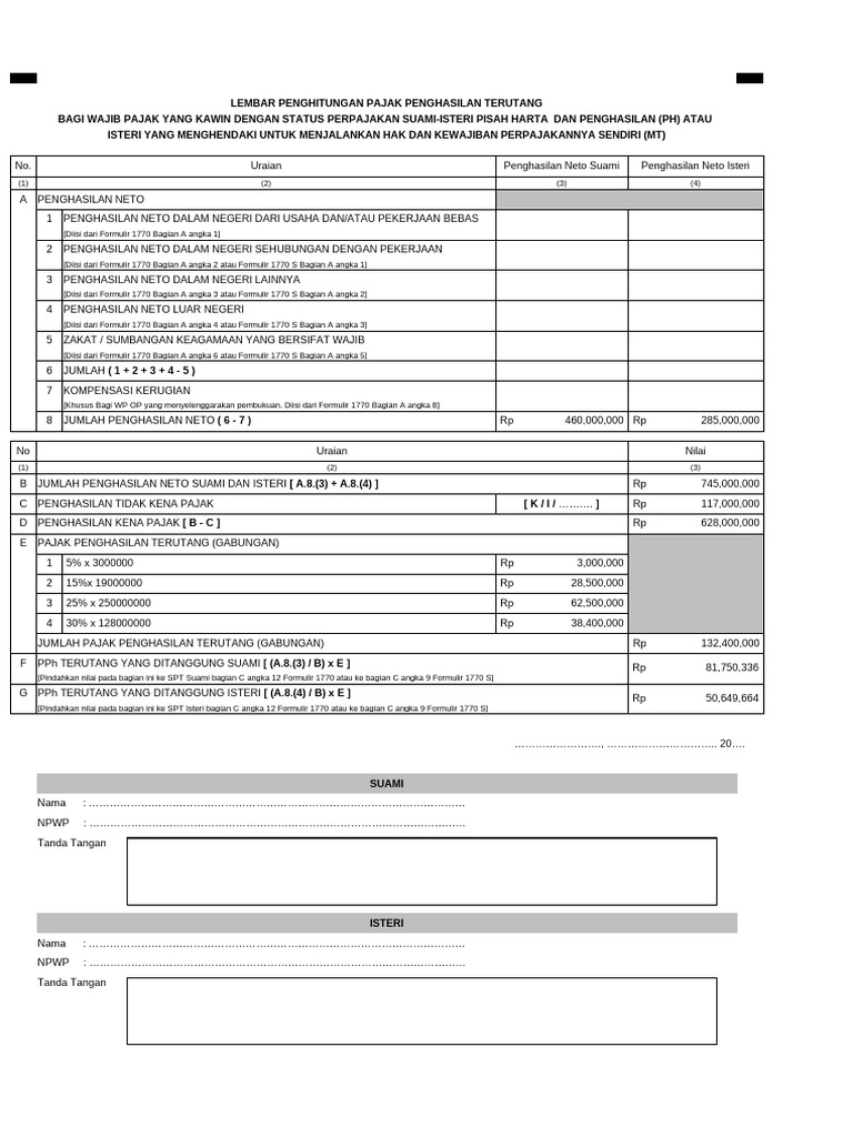 Formulir SPT 1770 SS | PDF