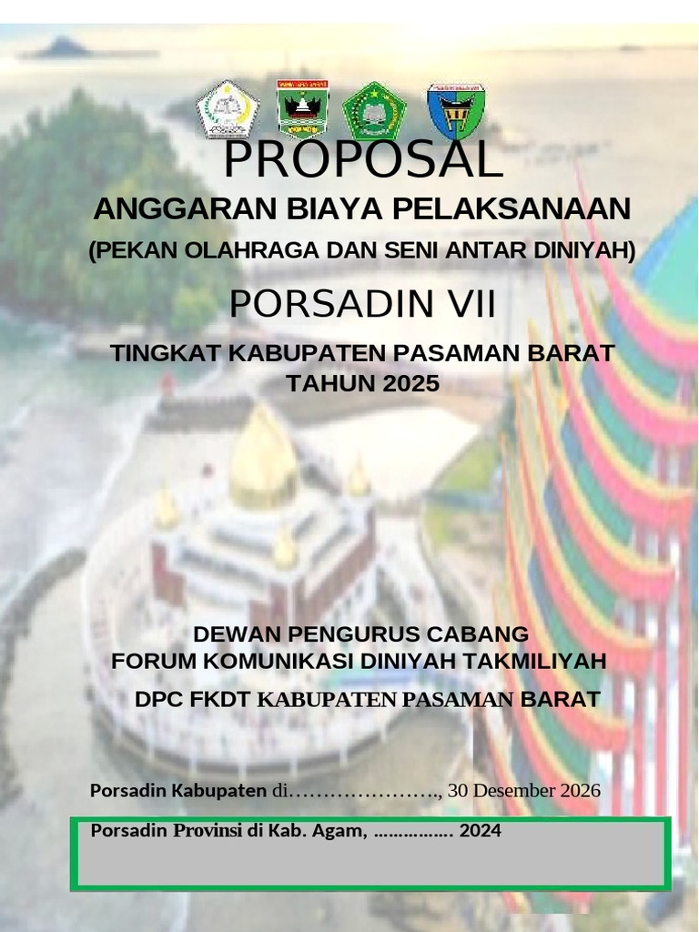 Proposal Porsadin DPC Pasbar 2025-2026 | PDF