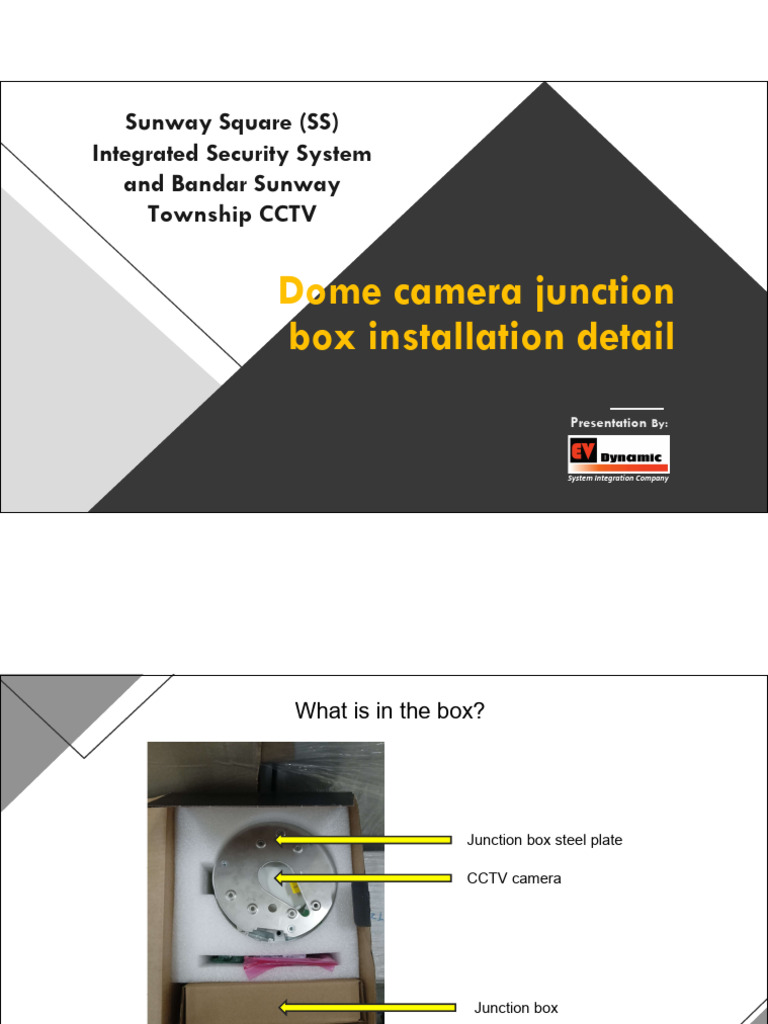 Dome Camera Junction Box Installation Guide | PDF | Optical Devices ...