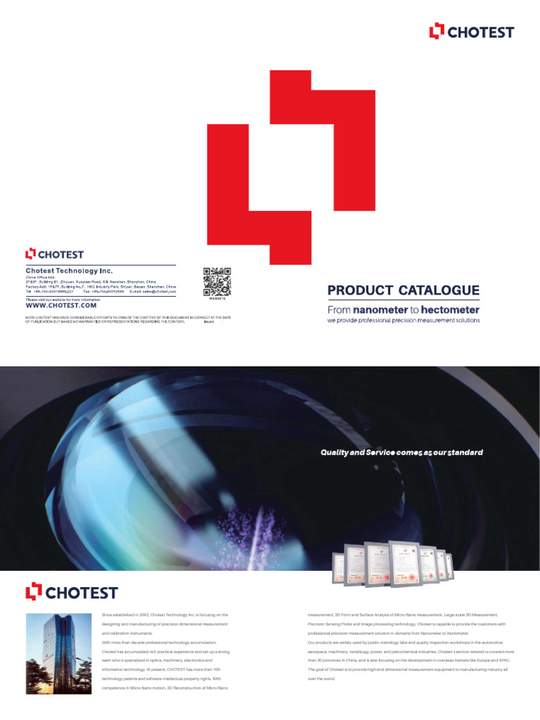 Precision Measurement Solutions by Chotest | PDF