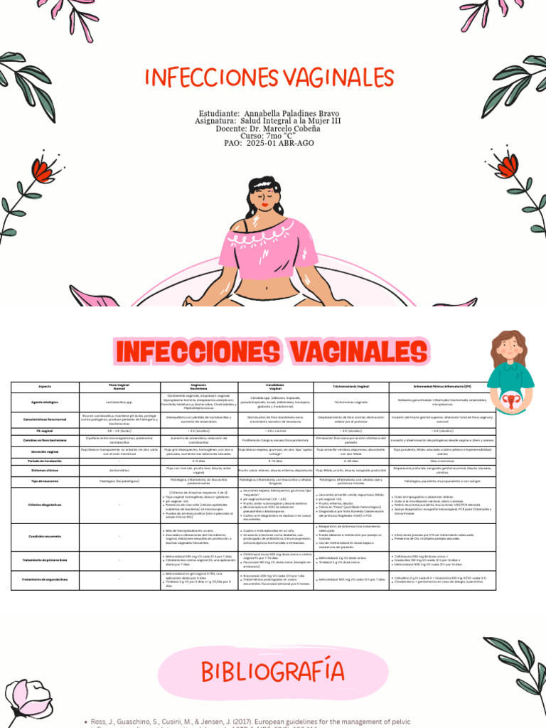 Guía de Infecciones Vaginales y Tratamientos | PDF | Ginecología ...