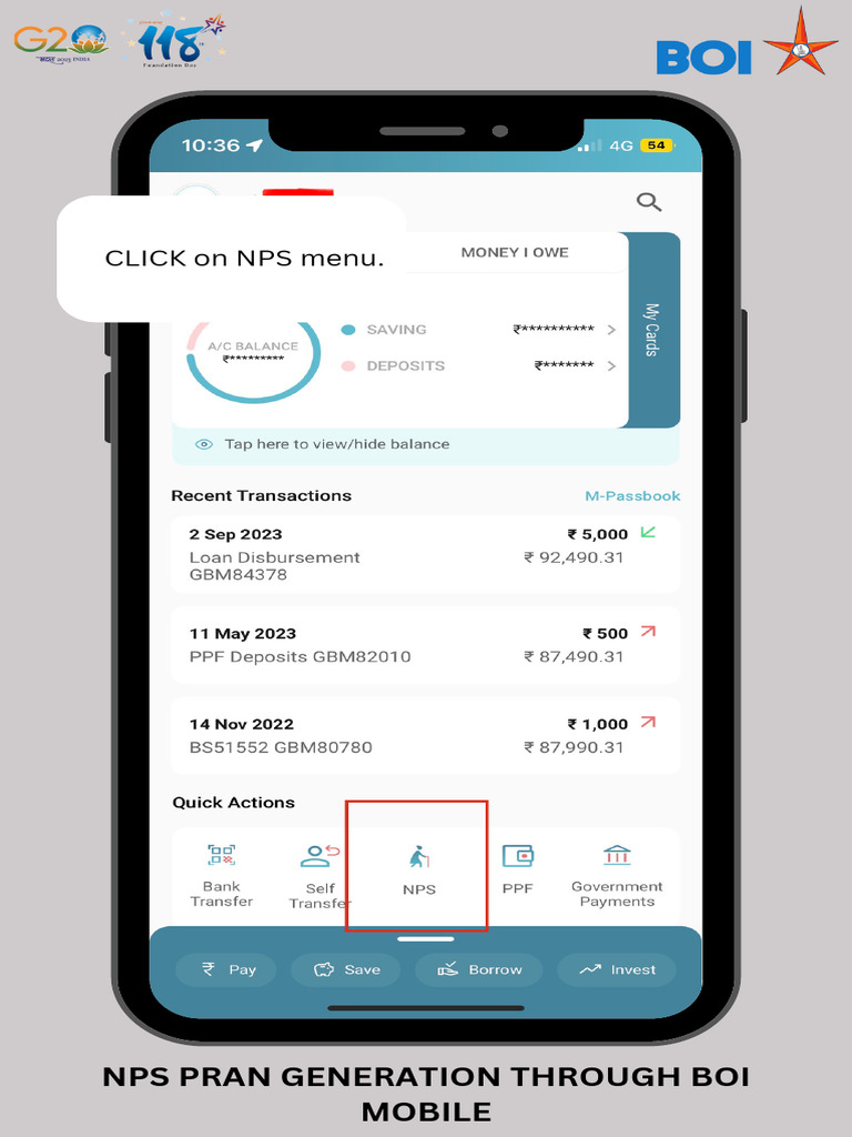 NPS PRAN Generation via BOI Mobile | PDF | Institutional Investors ...