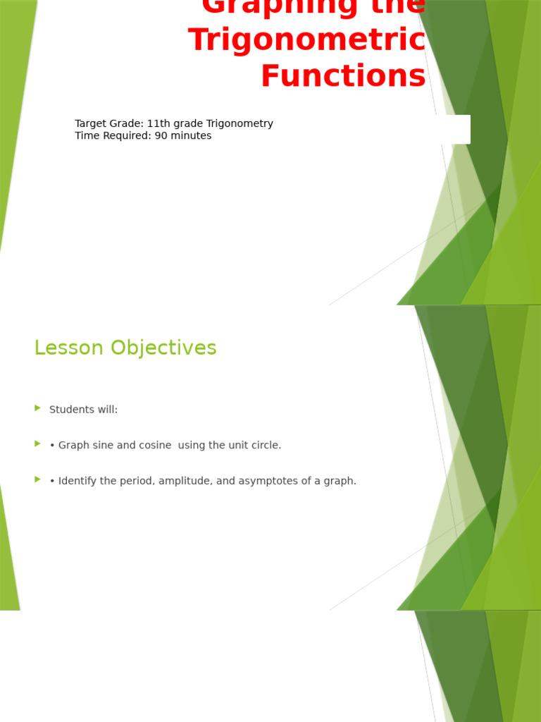 Graphing Sine and Cosine Functions | PDF