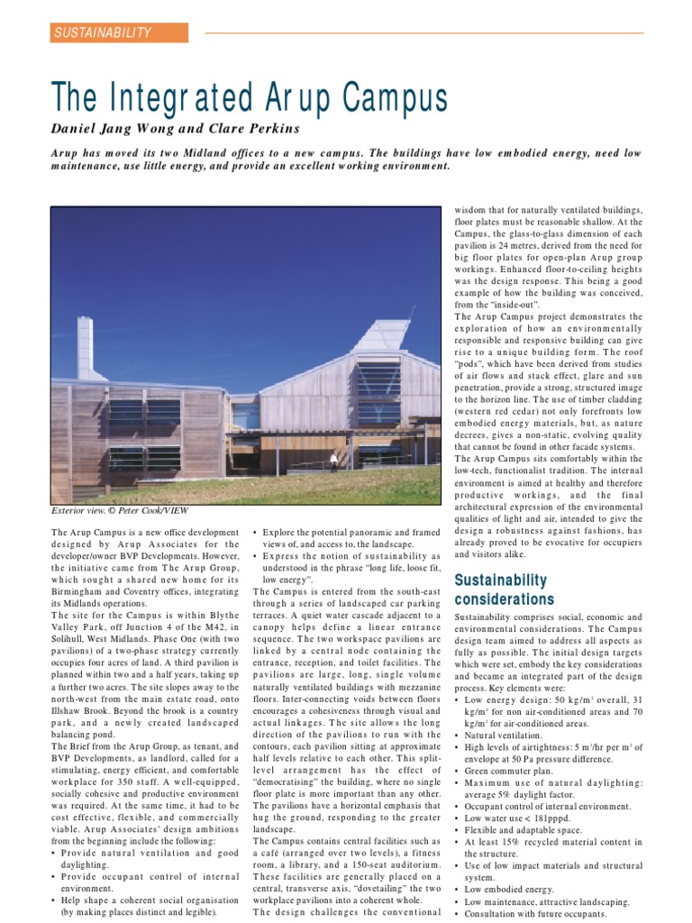 Arup Campus | PDF | Roof | Concrete