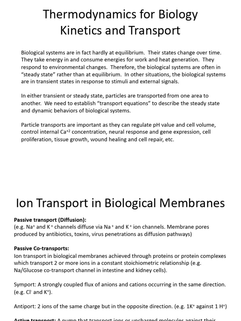 Topic 7. Kinetics and Transport For Biomolecules | PDF | Myelin ...