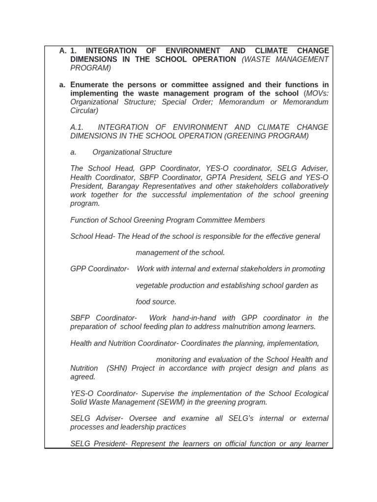 School Waste Management Program Overview | PDF | Waste Management | Waste