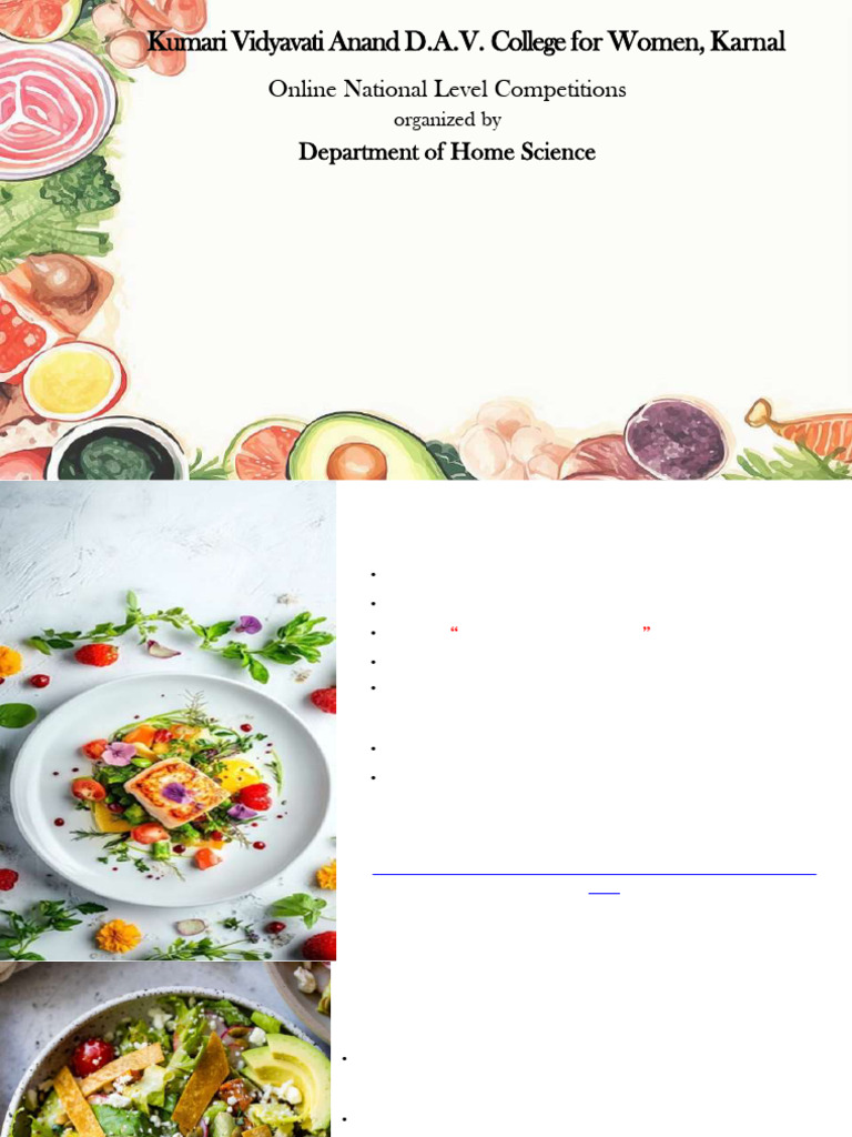 Online National Level Competitions 2025-Home Science Department | PDF ...