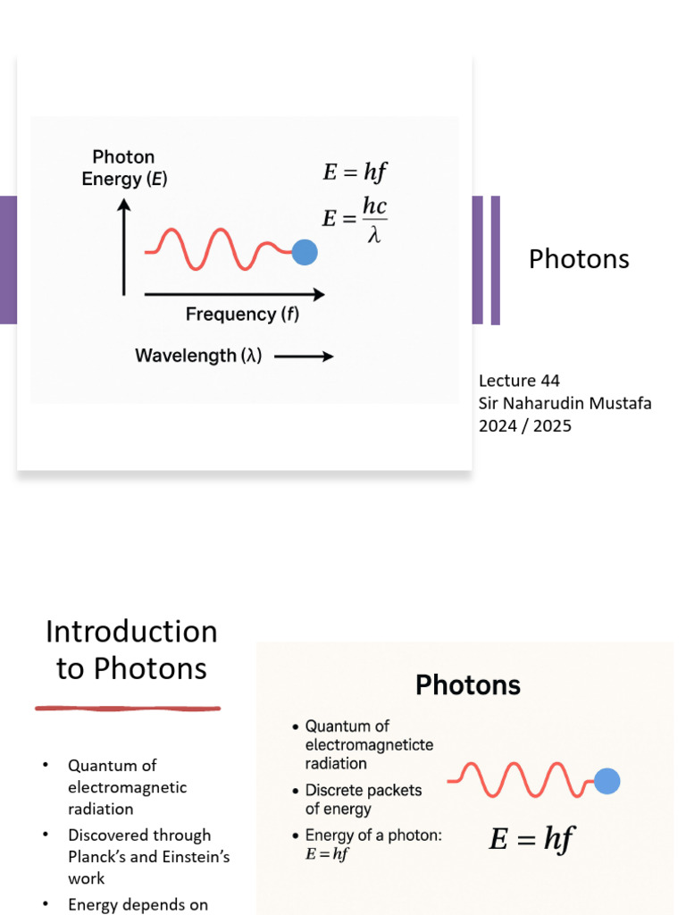Lec 44 Photons and Photoelectric Effect Lecture | PDF | Photoelectric Effect | Photon