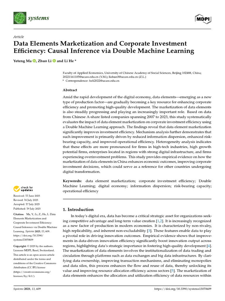 Data Elements Marketization An | PDF | Estimator | Bias Of An Estimator