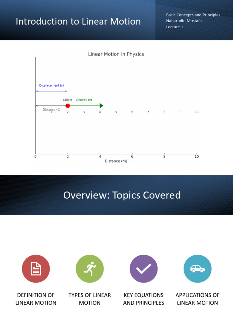 Linear Motion Physics Overview PDF | PDF | Acceleration | Velocity