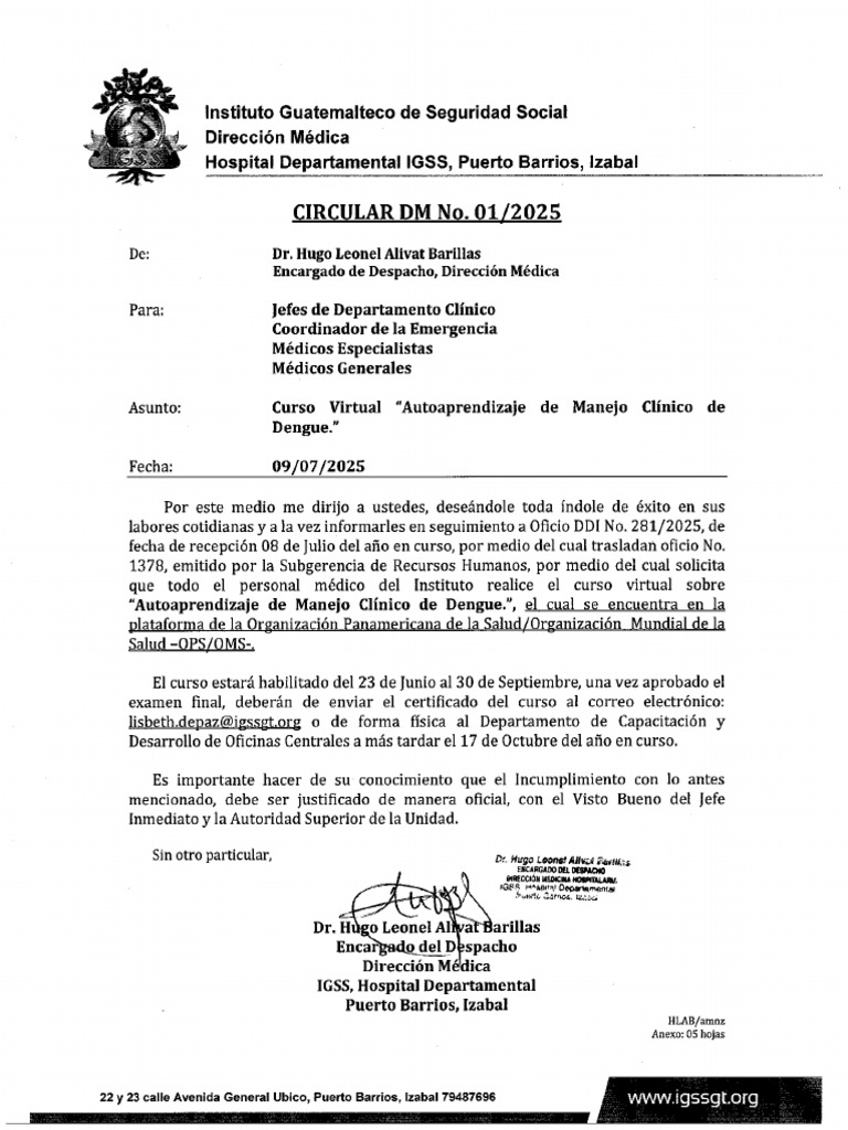Circular DM No. 01 | PDF
