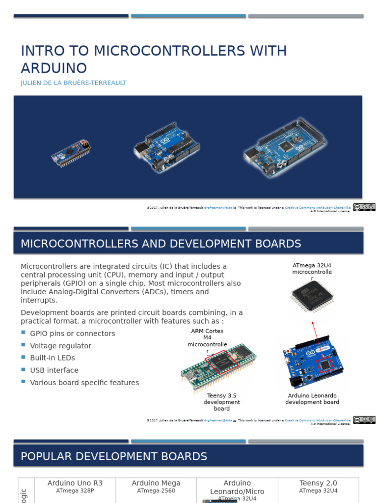 Intro To Microcontrollers With Arduino | PDF | Arduino | Microcontroller