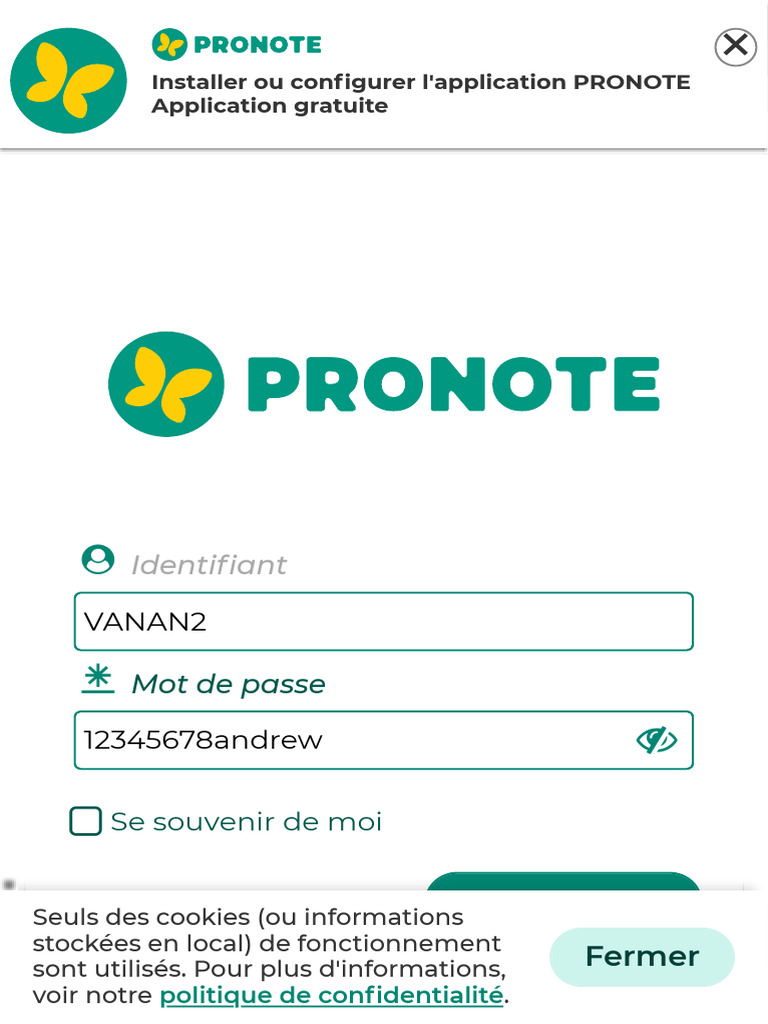 Accès à PRONOTE pour le lycée Mbele | PDF