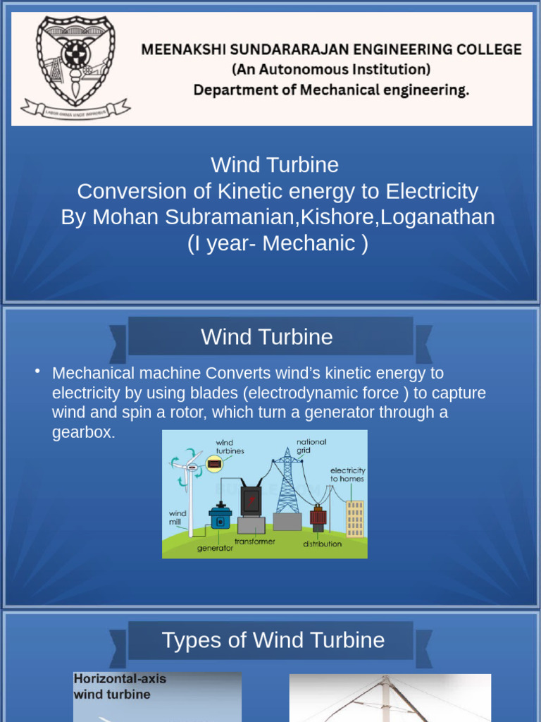 Wind Turbine Energy Conversion Explained | PDF | Wind Power | Wind Turbine