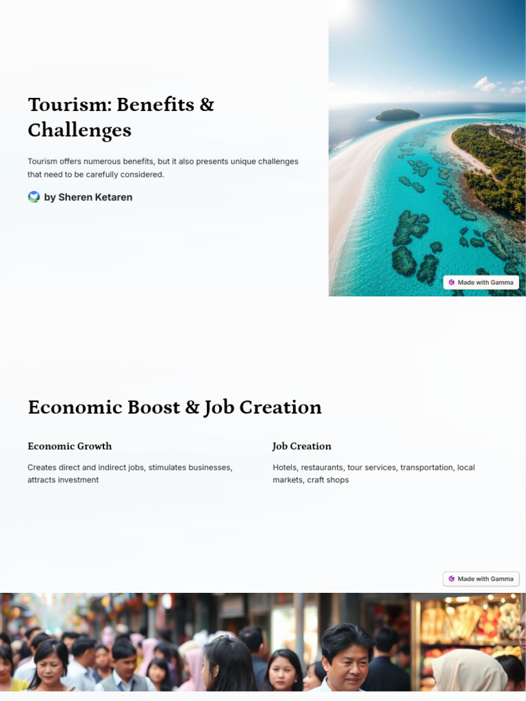 Tourism Benefits and Challenges | PDF