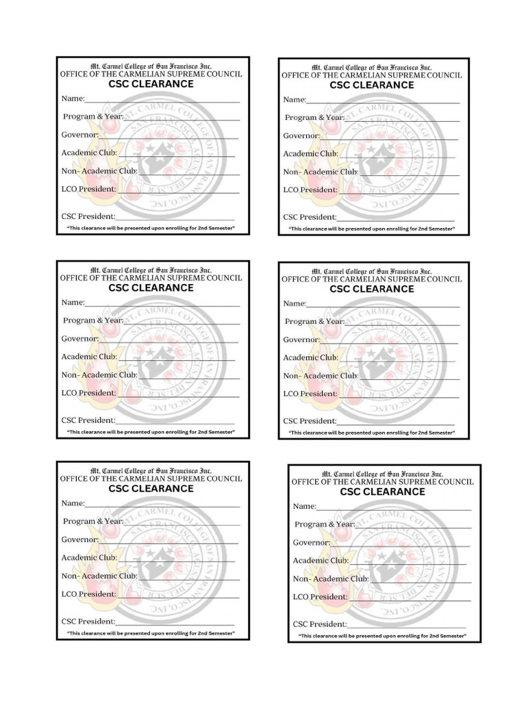 CSC Clearance | PDF