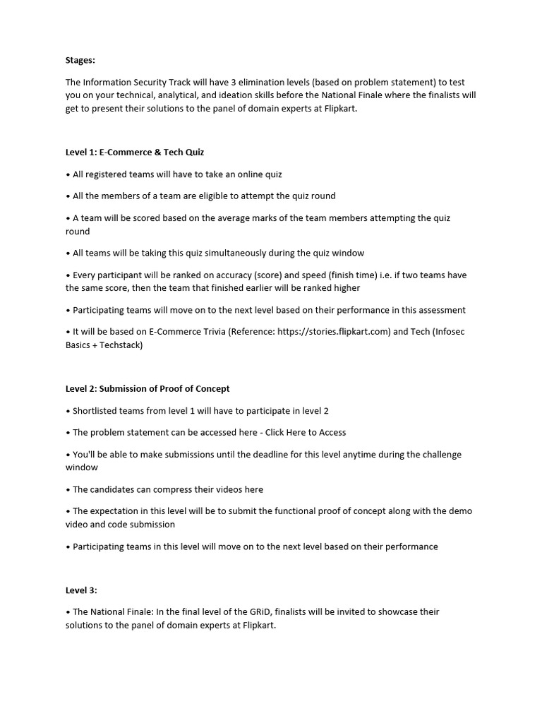 1 - Flipkart GRiD Stages and Levels | PDF