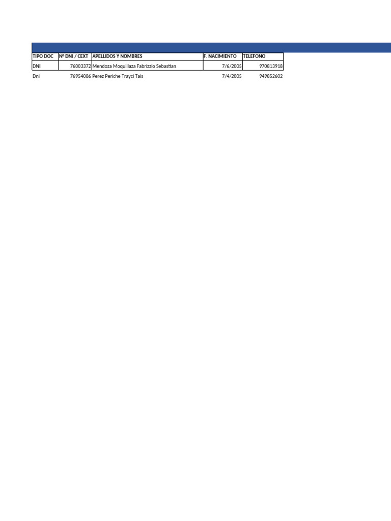 Formato de Datos HHDP para Nuevos Ingresos JJ | PDF