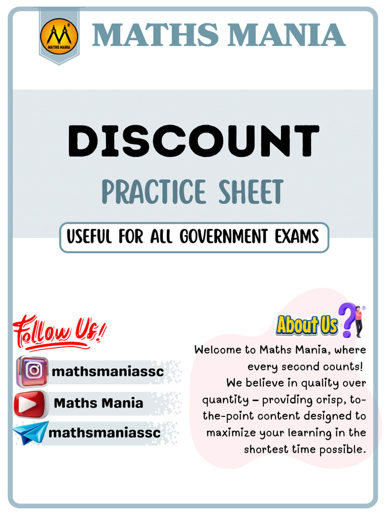 Discount Practice Sheet 662799 Crwill | PDF